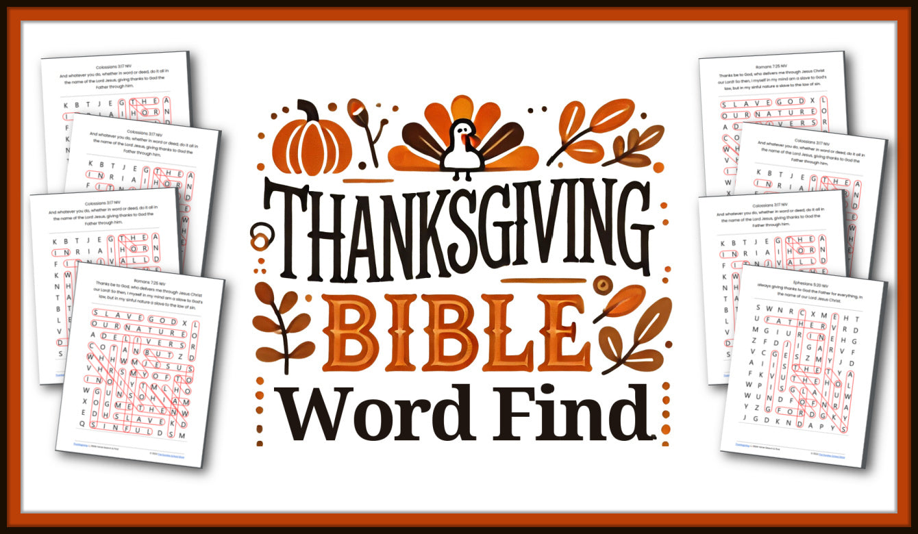 10 Free Thanksgiving 🦃 Bible Word Search Puzzles [PDF Printable Downlo ...