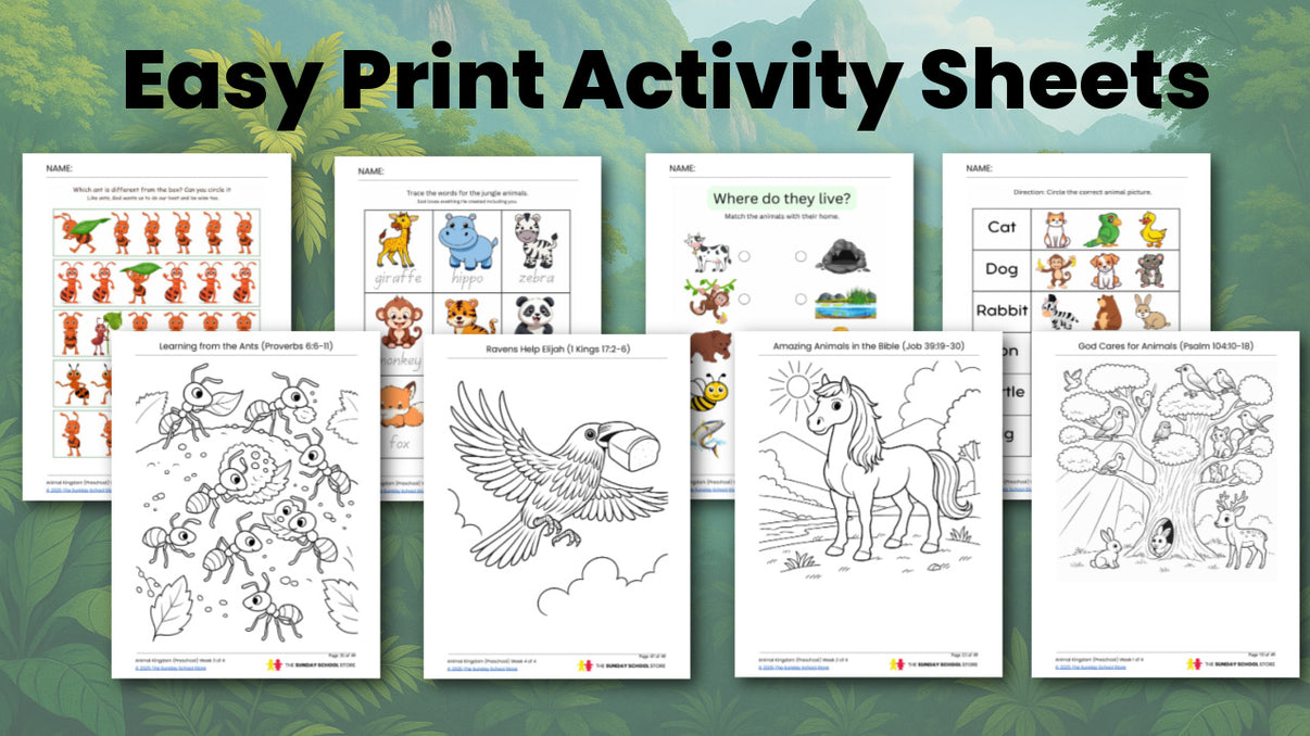Animal Kingdom PreK 4-Week Preschool Curriculum (ages 3-5) – Sunday ...