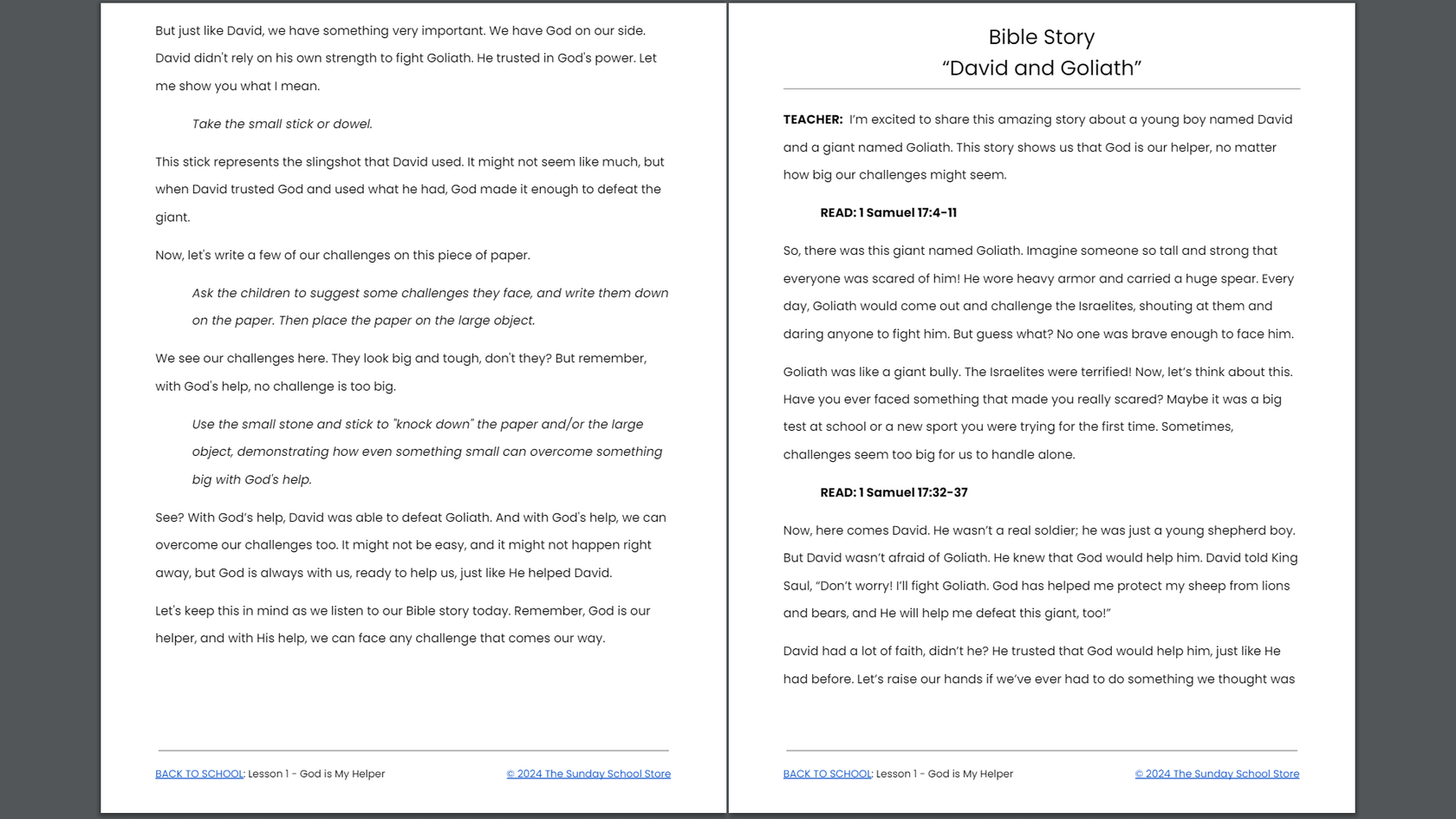 [NEW] 2024 Back To School: 4-Lesson Sunday School Curriculum for Child ...