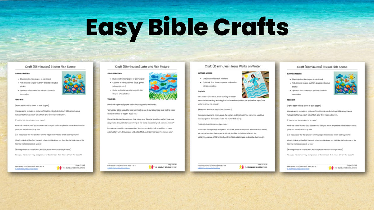 Bible Beach Club PreK 4-Week Preschool Curriculum (ages 3-5) – Sunday ...