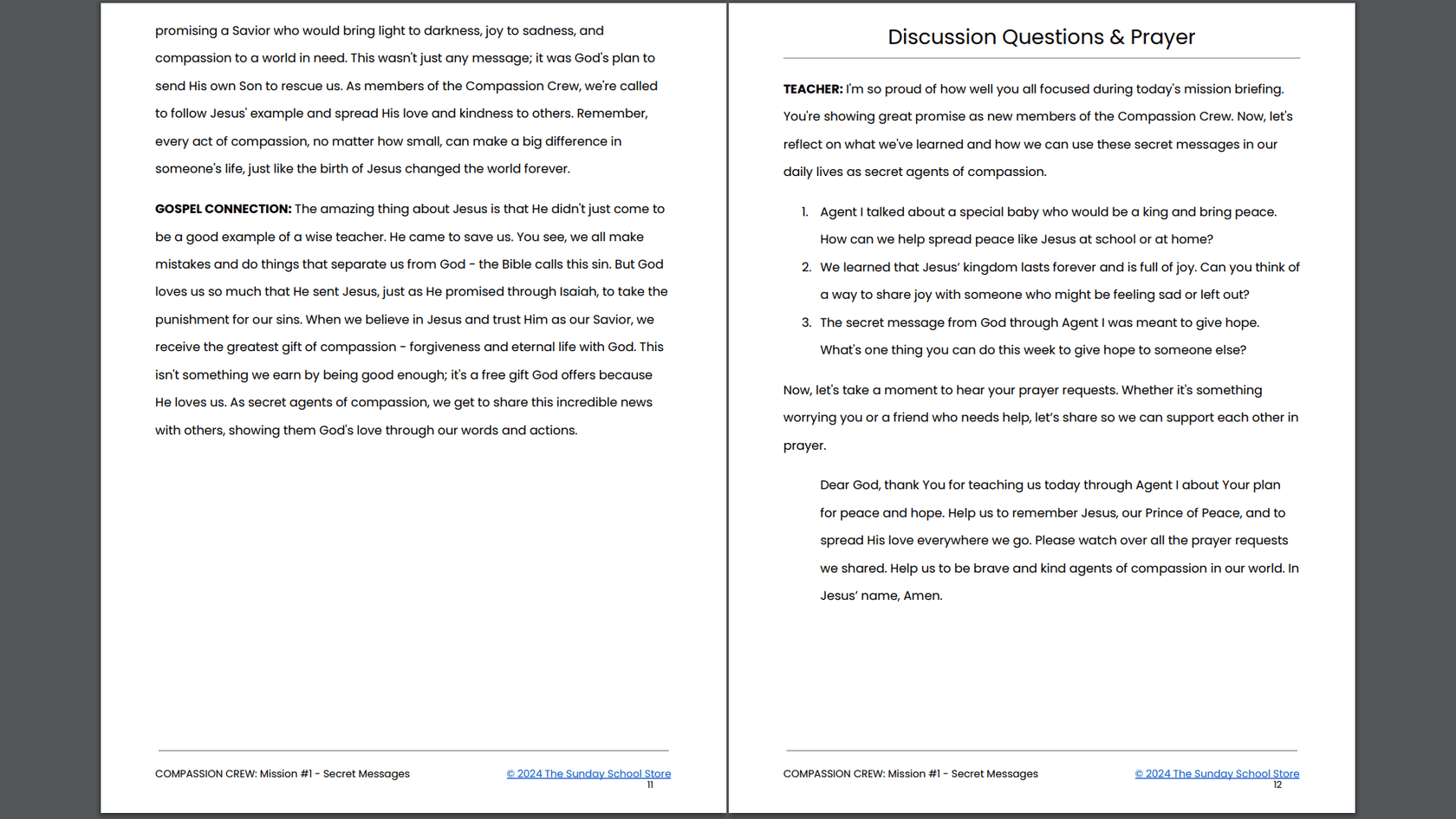 Compassion Crew: 4-Lesson Christmas Sunday School Curriculum for Child ...