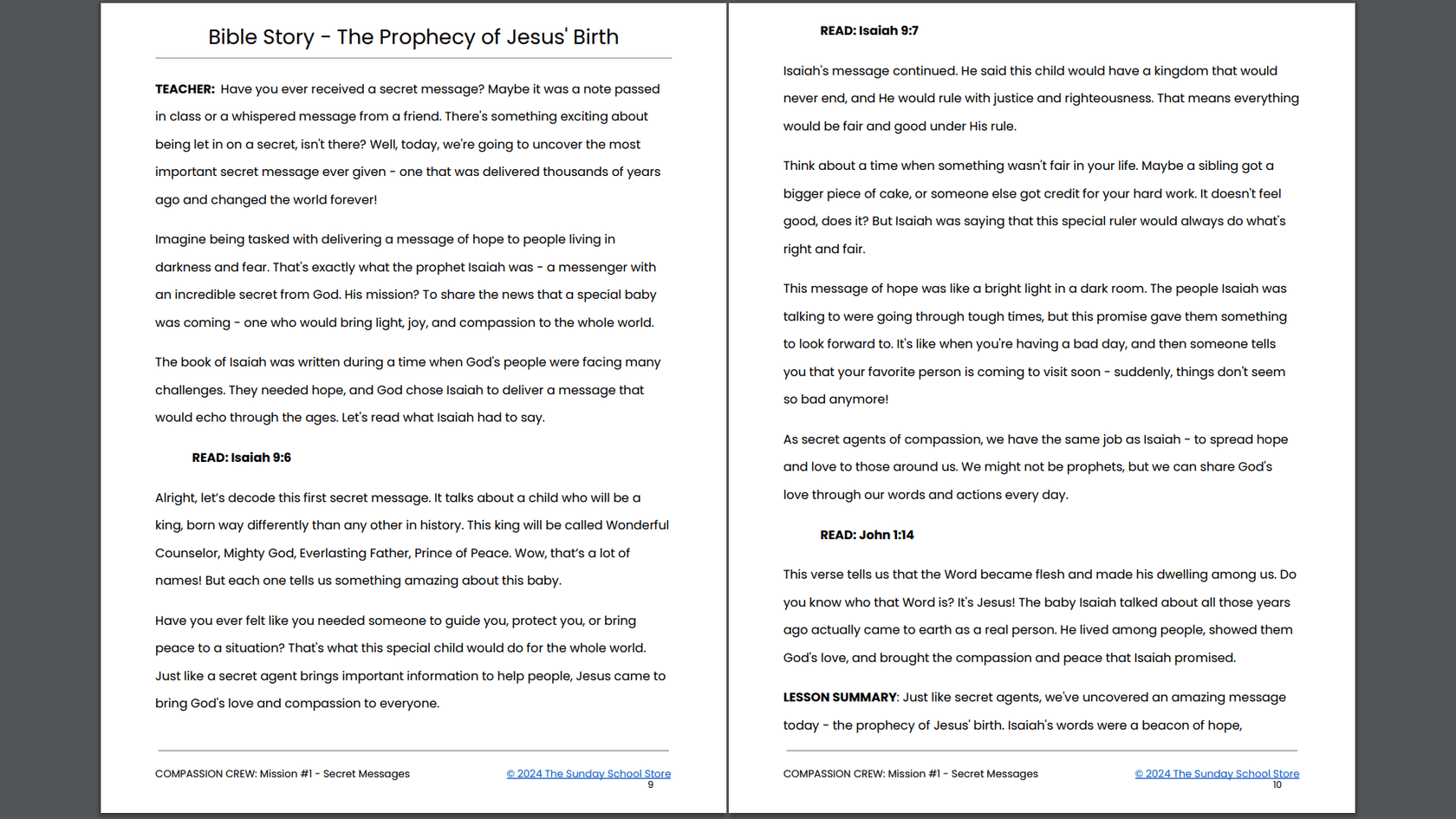 Compassion Crew: 4-Lesson Christmas Sunday School Curriculum for Child – Sunday School Store