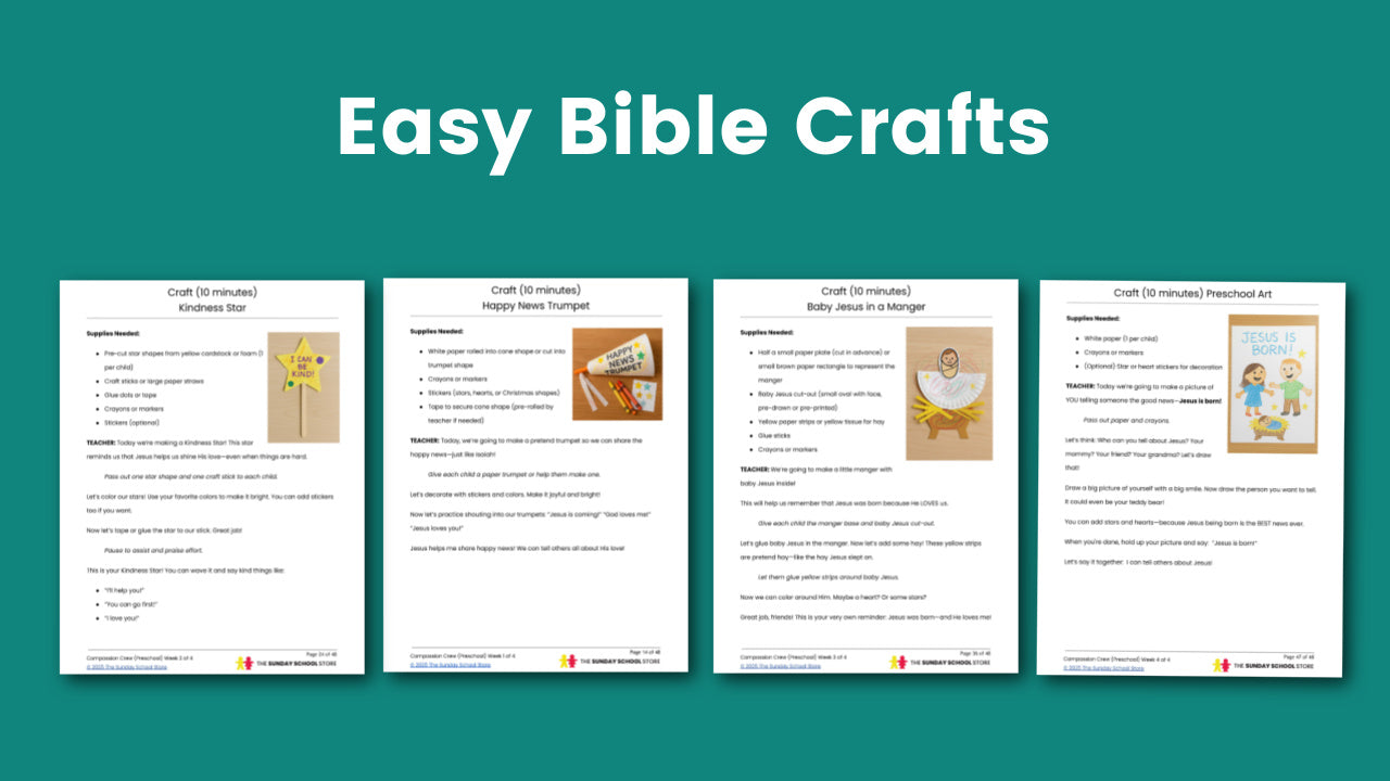 Compassion Crew: 4-Week Preschool Christmas Curriculum (ages 3-5) – Sunday School Store