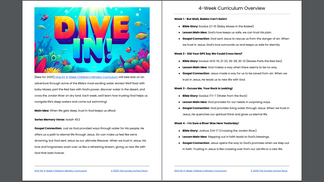 Dive In! 4-Week Children’s Ministry Curriculum (ages 6-12) – Sunday ...