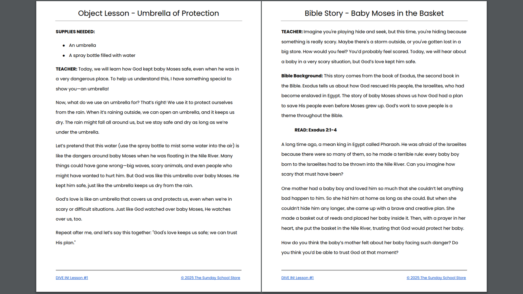 Dive In! 4-Week Children’s Ministry Curriculum (ages 6-12) – Sunday ...