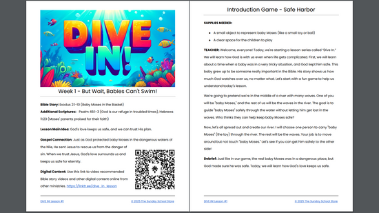 Dive In! 4-Week Children’s Ministry Curriculum (ages 6-12) – Sunday ...