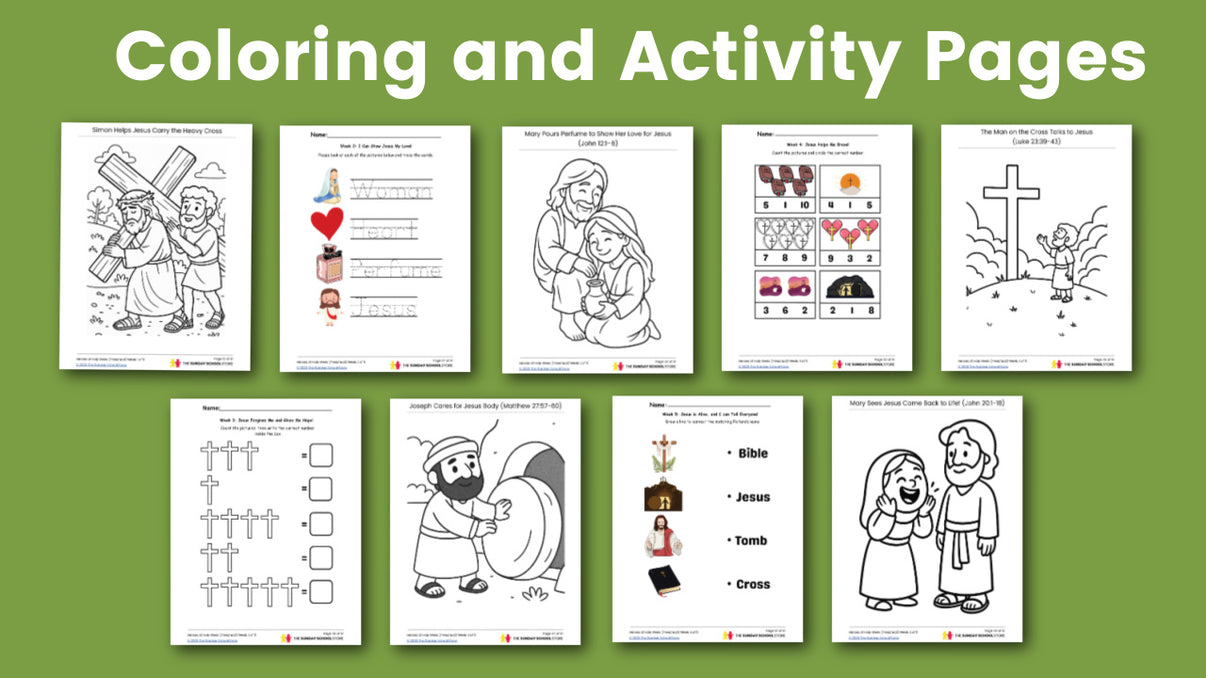 Heroes of Holy Week 5-Week Easter Preschool Curriculum (ages 3-5 ...