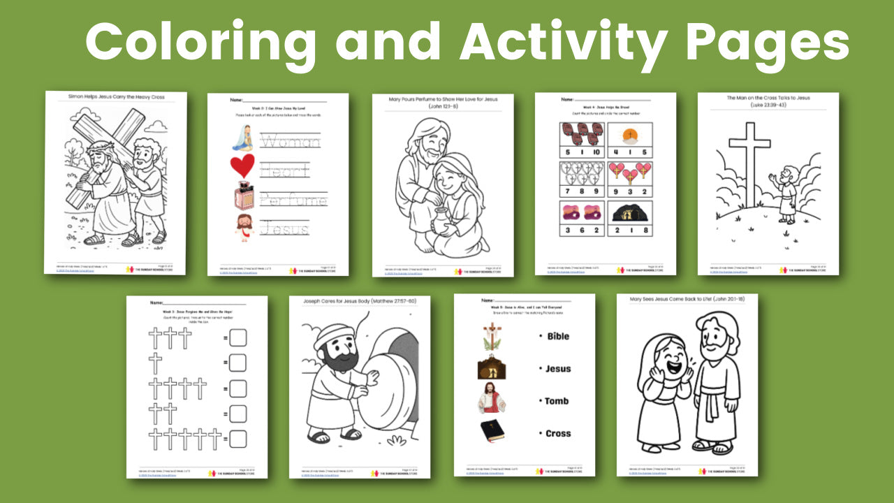 Heroes of Holy Week 5-Week Easter Preschool Curriculum (ages 3-5 ...