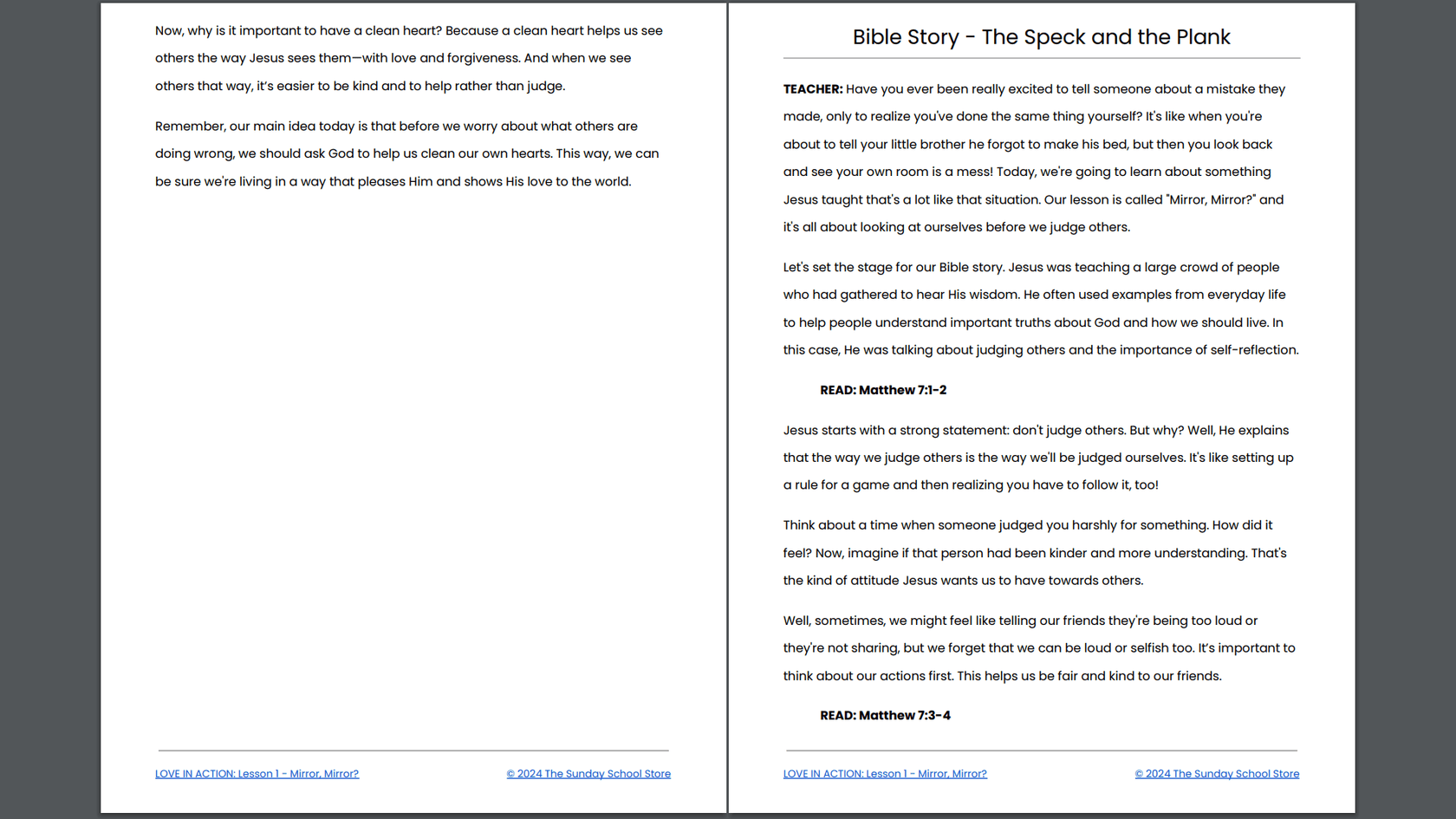 LOVE IN ACTION: 4-Lesson Valentine's Sunday School Curriculum for Chil ...