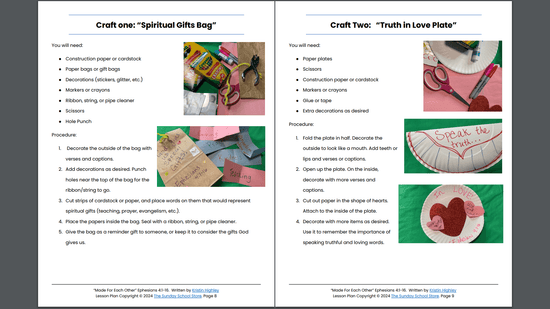 Made for Each Other (Ephesians 4:1-16) Sunday School Lesson & Activiti ...