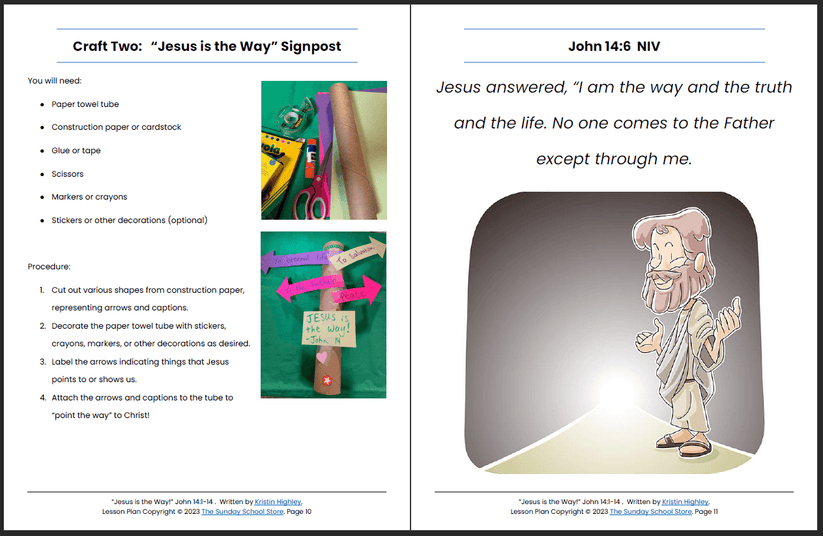 Jesus is the Way (John 14:1-14) Printable Bible Lesson & Sunday School ...