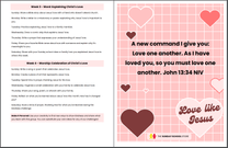 Love Like Jesus 💖 4-Lesson Sunday School Curriculum for Kids & 28-Day ...