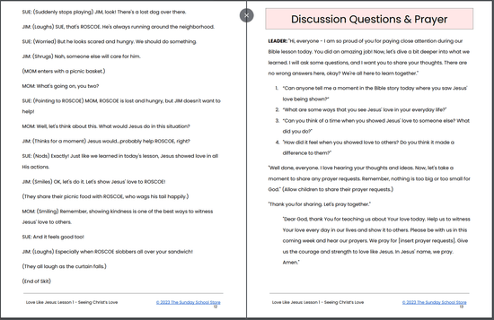 Love Like Jesus 💖 4-Lesson Sunday School Curriculum for Kids & 28-Day ...