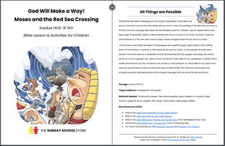 Moses and the Red Sea Crossing (Exodus 14:10-3)1Printable Bible Lesson ...