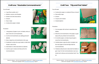 Rules for a Reason: The Ten Commandments (Exodus 20:1-17) Printable Bi ...