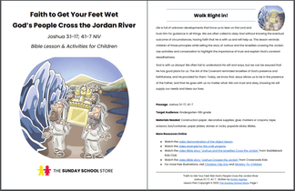 Crossing the Jordan River (Joshua 3:1-17; 4:1-7) Printable Bible Lesso ...