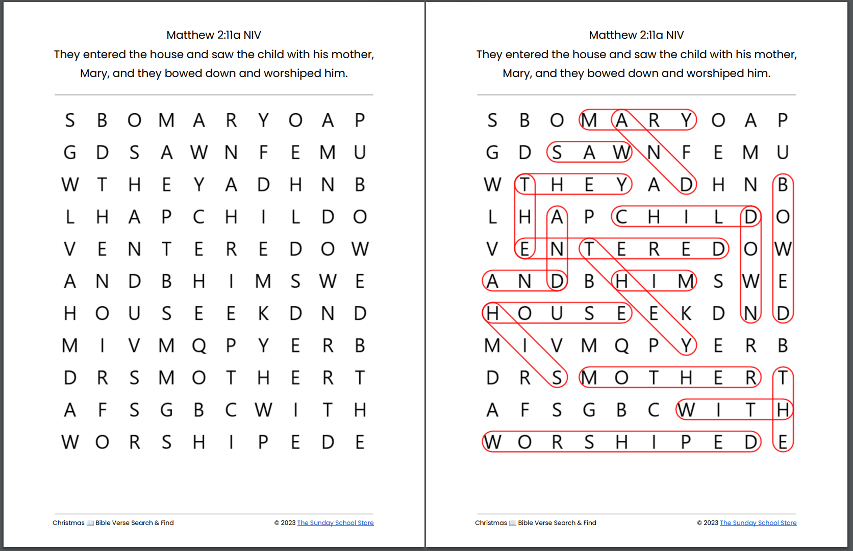 10 Free Christmas 🎄 Bible Word Search Puzzles [PDF Printable Download ...