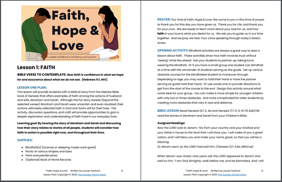 Faith, Hope, & Love: 4-Week Children’s Ministry Curriculum from 1 Cori ...