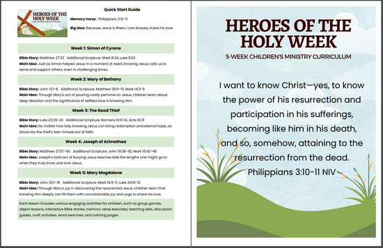 Heroes of Holy Week ⛪ 5-Lesson Sunday School Curriculum for Easter ...