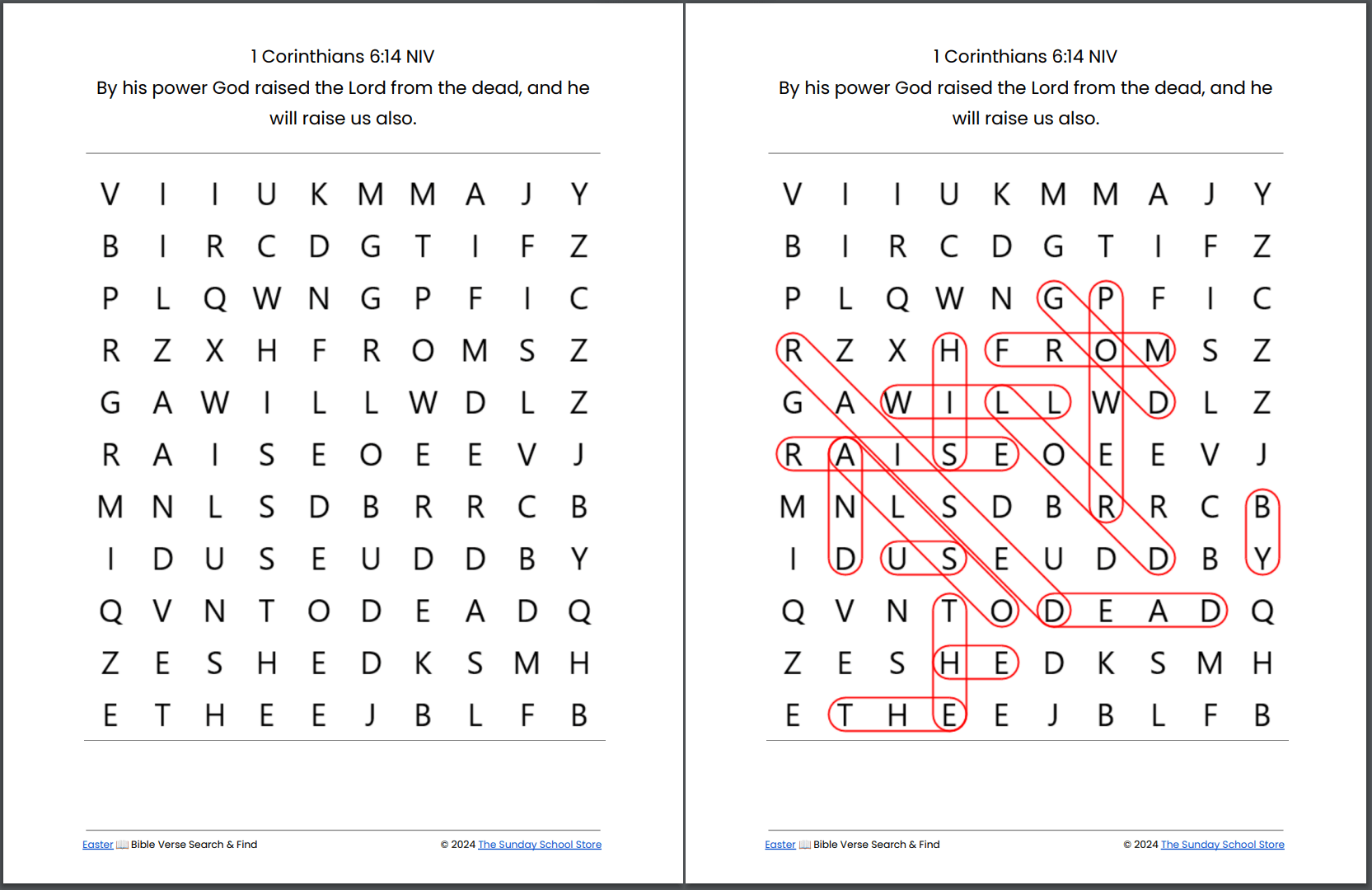 10 Free EASTER 🌄 Jesus is Alive Bible Word Search Puzzles [PDF Printab ...