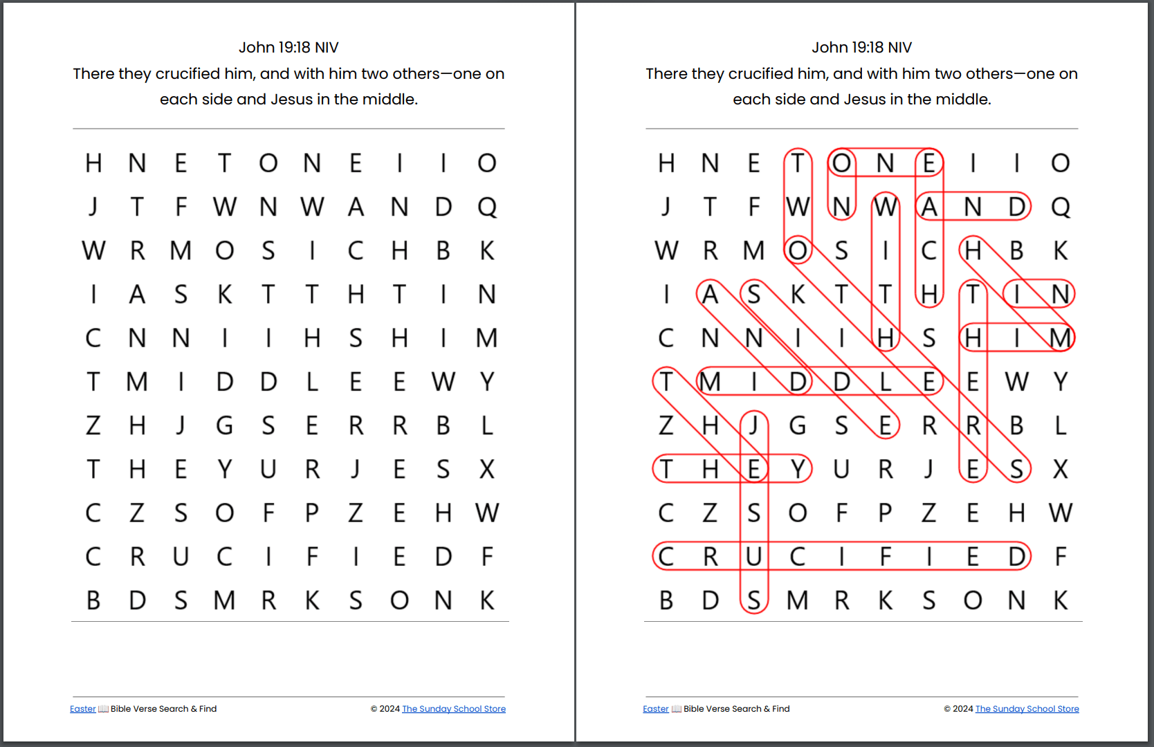 10 Free EASTER 🌄 Jesus is Alive Bible Word Search Puzzles [PDF Printab ...