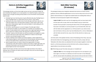 The Light of Christ (John 1:1 - 2:2) Printable Bible Lesson & Sunday S ...