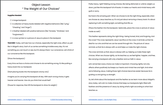 [NEW] Unbreakable: 4-Week Children’s Ministry Curriculum on Christian ...