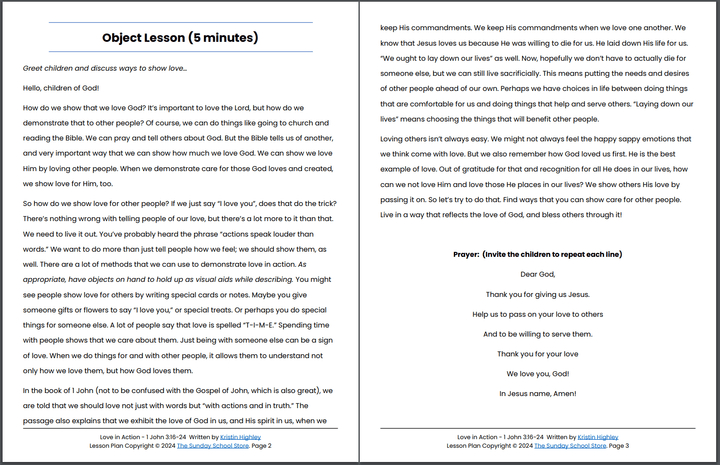 The Sunday School Store: Children's Ministry Curriculum & Printable ...