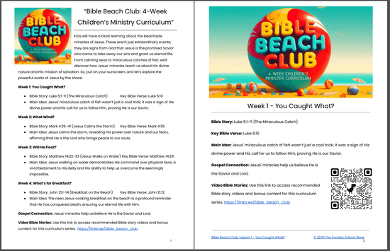Bible Beach Club: 4-Week Sunday School Curriculum for Children’s Minis ...