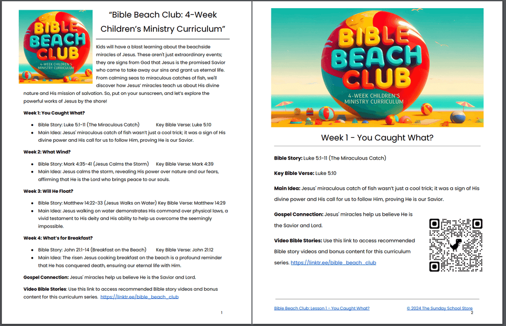 Bible Beach Club: 4-Week Children's Ministry Curriculum (ages 6-12 ...