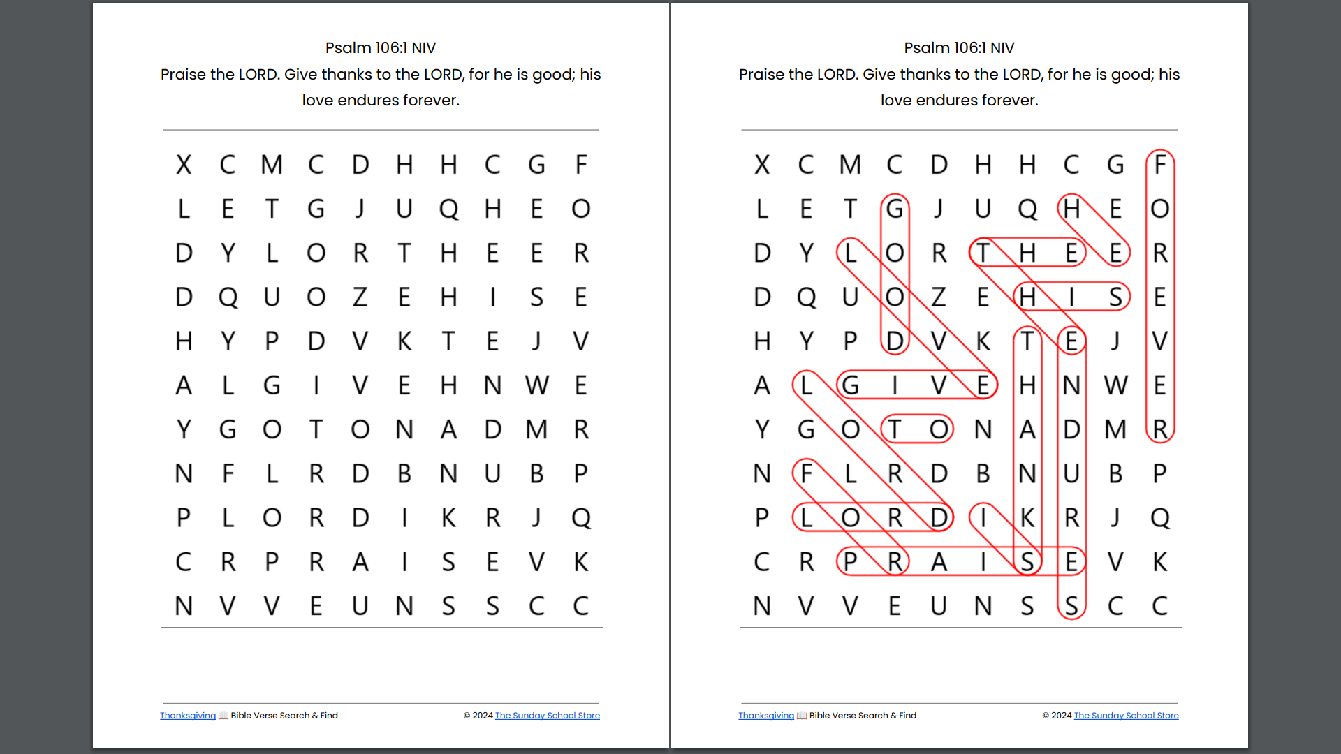 10 Free Thanksgiving 🦃 Bible Word Search Puzzles [PDF Printable Downlo ...