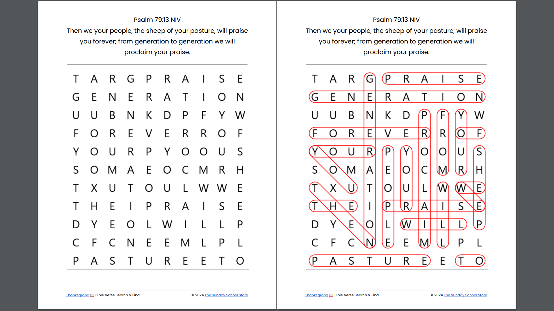 10 Free Thanksgiving 🦃 Bible Word Search Puzzles [PDF Printable Downlo ...