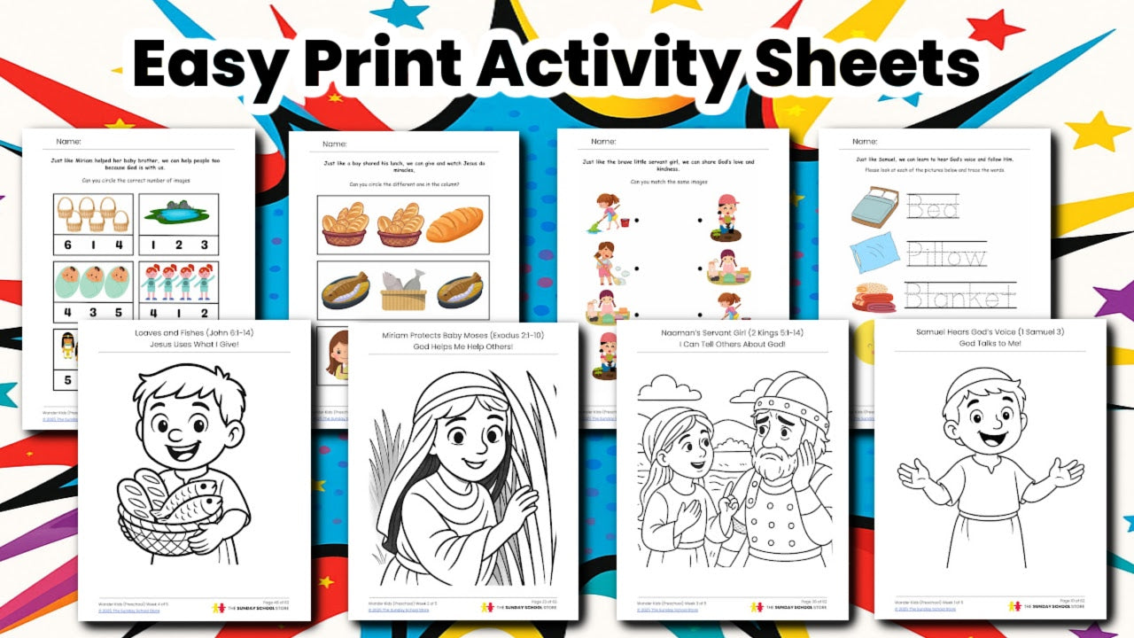 Wonder Kids PreK 5-Week Preschool Curriculum (ages 3-5) – Sunday School ...