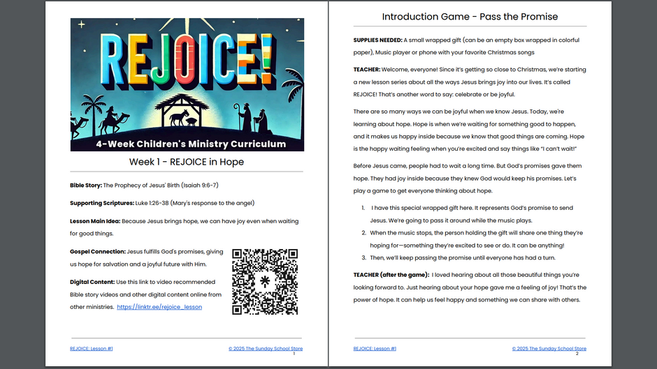 The Sunday School Store: Children's Ministry Curriculum & Printable ...