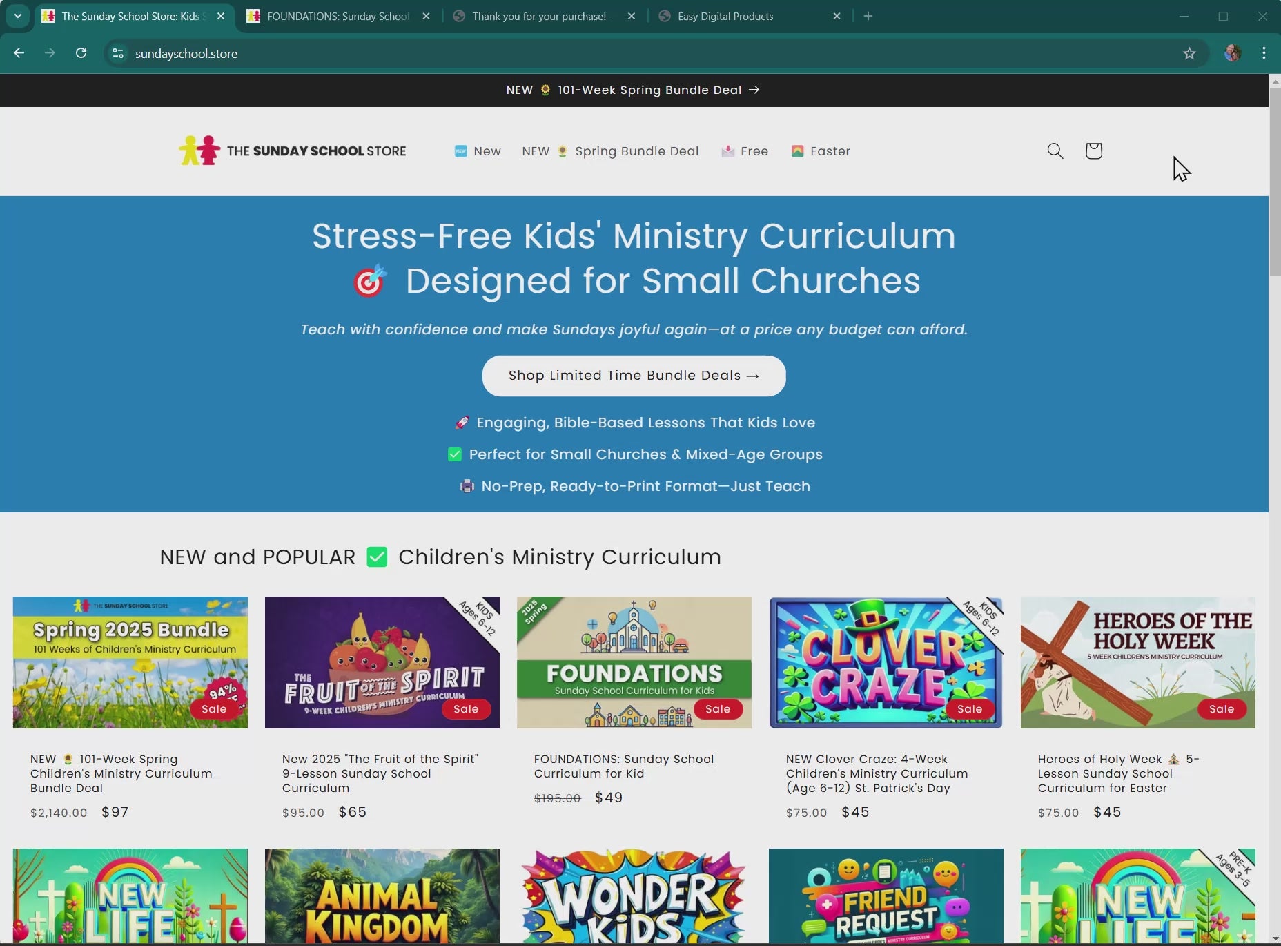 Children's Ministry Curriculum Bundle Deals – Sunday School Store