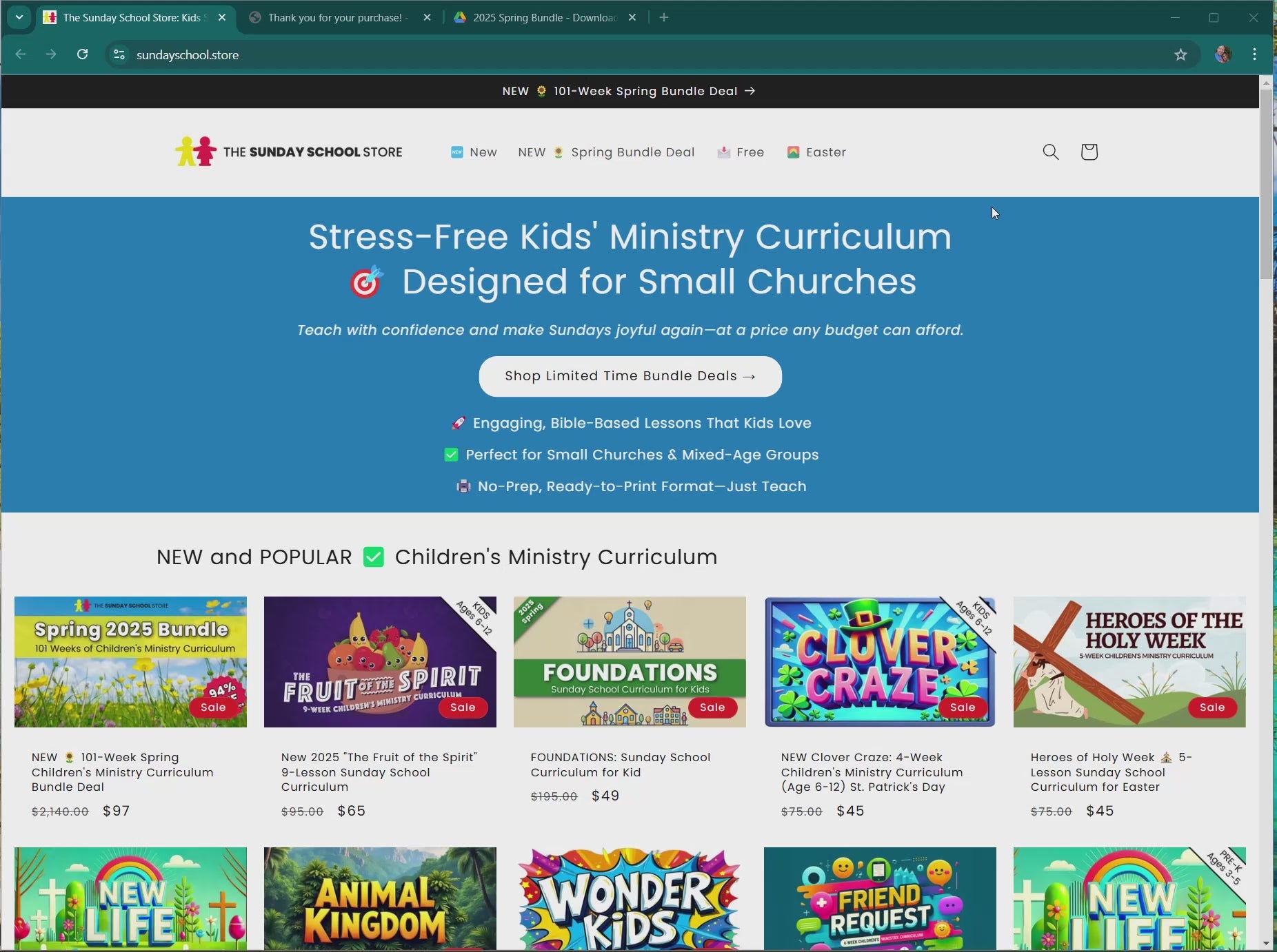 The Sunday School Store: Kids Sunday School Curriculum & Bible Lessons