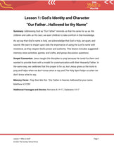 "Our Father" Free Lesson for Kids on the Lord's Prayer - Sunday School ...