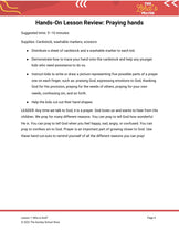 "Our Father" Free Lesson for Kids on the Lord's Prayer - Sunday School ...