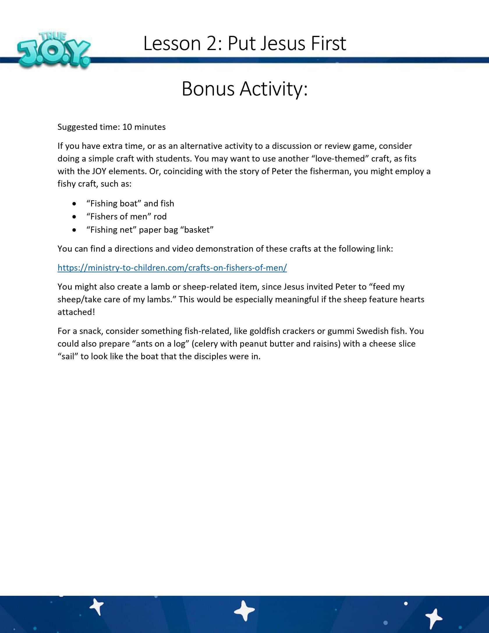 True JOY Curriculum: Free Sample Lesson (download only) - Sunday School ...