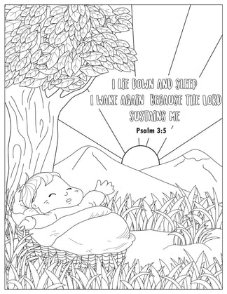 Book of Psalms: 37 Page Bible Coloring Book (download only) - Sunday ...