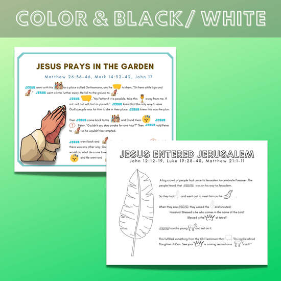 "The 1st Easter: Story in Pictures" Kids Activity Book (printable down ...