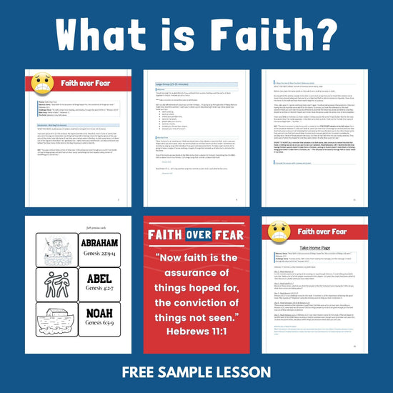 Sunday School Lesson on Fear (FREE) "Faith Over Fear" Sample Lesson ...