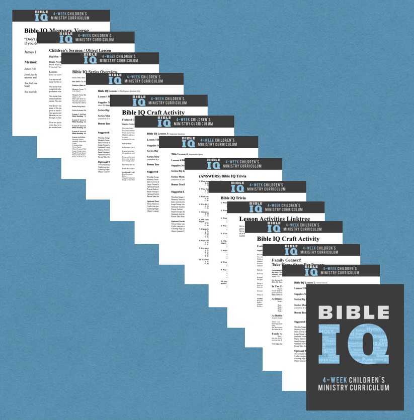 Bible IQ 4-Week Children’s Ministry Curriculum – Sunday School Store