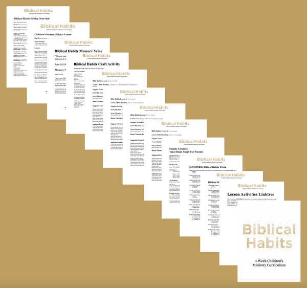 Biblical Habits 4-Week Children’s Ministry Curriculum – Sunday School Store