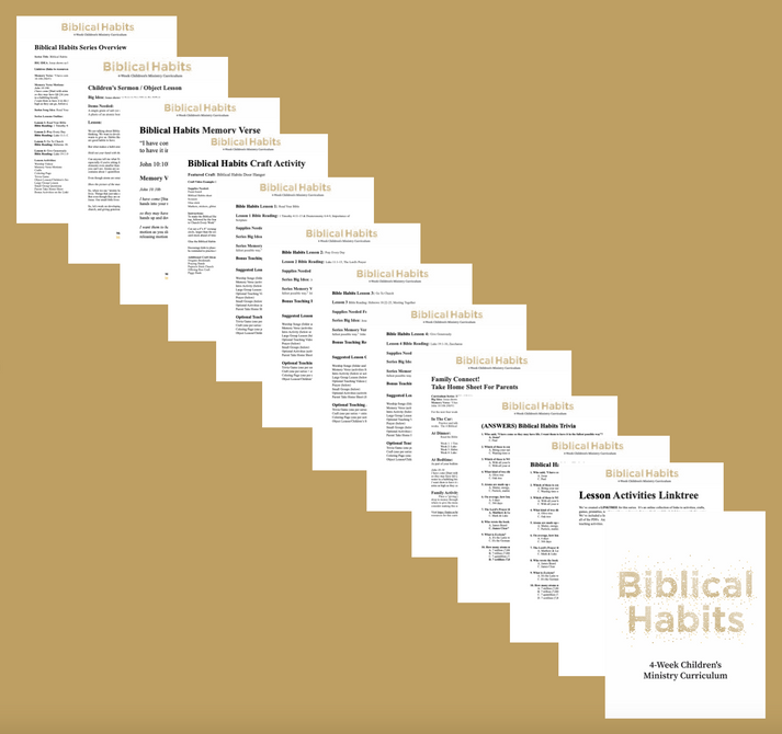 Biblical Habits 4-Week Children’s Ministry Curriculum – Sunday School Store
