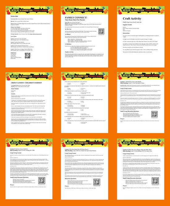 Jesus Is Sweeter Than Candy: 4-Week Children's Ministry Curriculum ...