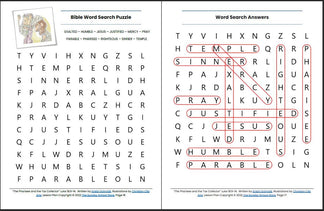 The Pharisee and the Tax Collector (Luke 18:9-14) Printable Bible Less ...