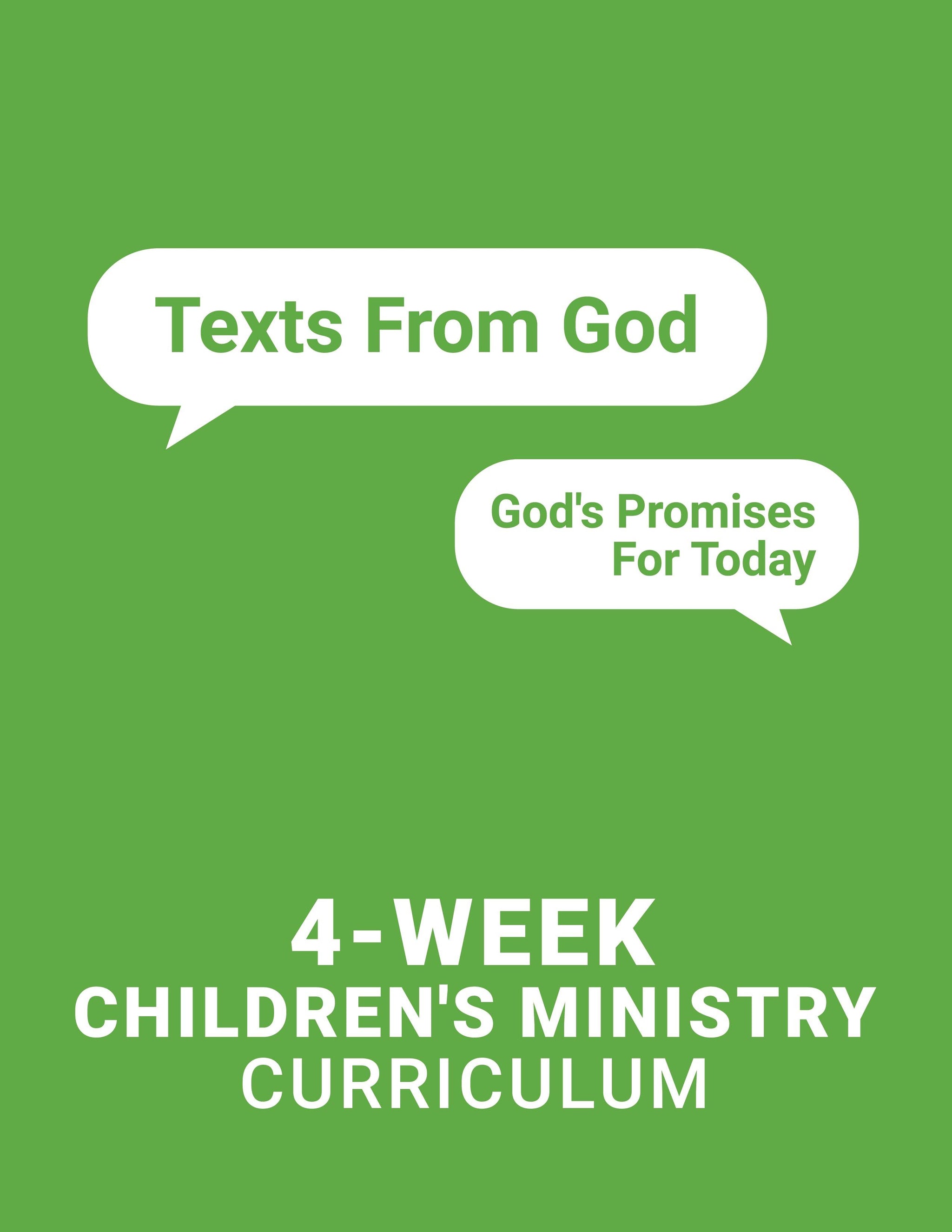 Texts from God 4-Week Children’s Ministry Curriculum – Sunday School Store