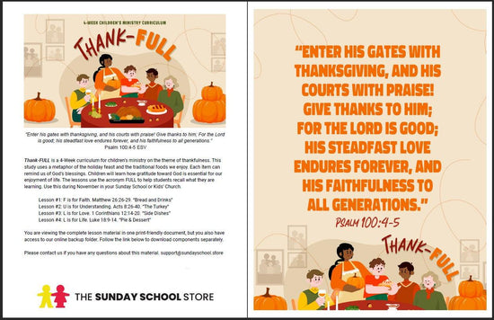 ThankFULL 4-Lesson Thanksgiving Curriculum for Children's Ministry ...