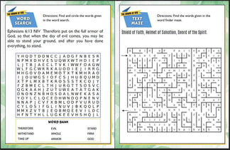 The Armor of God (Ephesians 6:10-20) Printable Bible Lesson & Sunday S ...